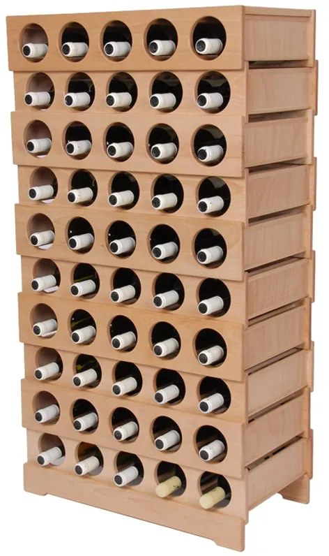 Domácí vinotéka 651 - Dřevěná vinotéka na 50 lahví vína
