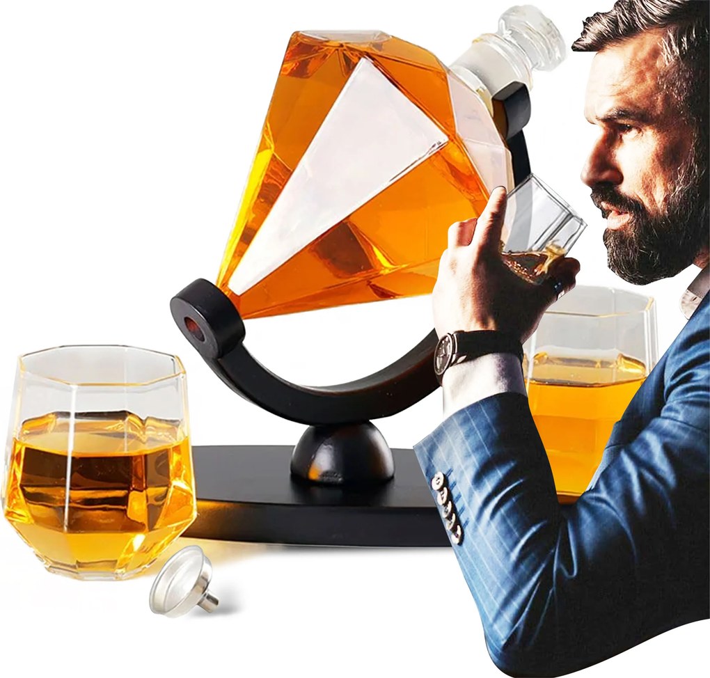 Sada Karafka Diamant Deluxe 2 Sklenice Na Whisky Dárek Pro Kluka