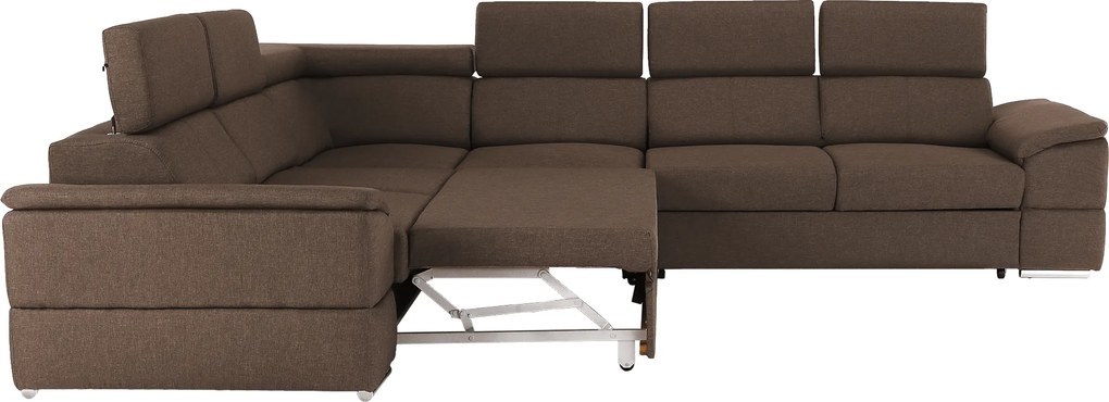 Sedací souprava, látka šedohnědá Taupe, SEGORIA LUX