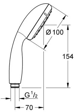 Grohe Vitalio Go Ruční sprcha 100, 2 proudy, chrom 26542000