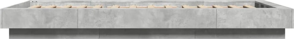 Rám postele betonově šedý 90 x 200 cm kompozitní dřevo 3281213