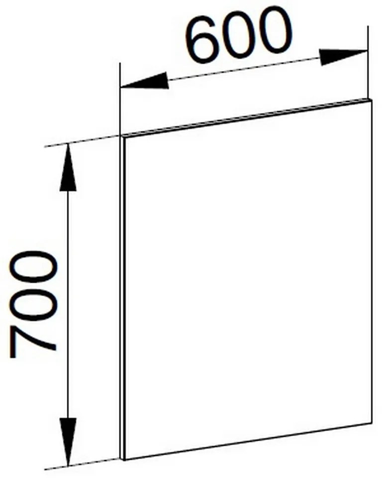 Mereo Mereo, Zrcadlo 600x700x20 mm, CN692