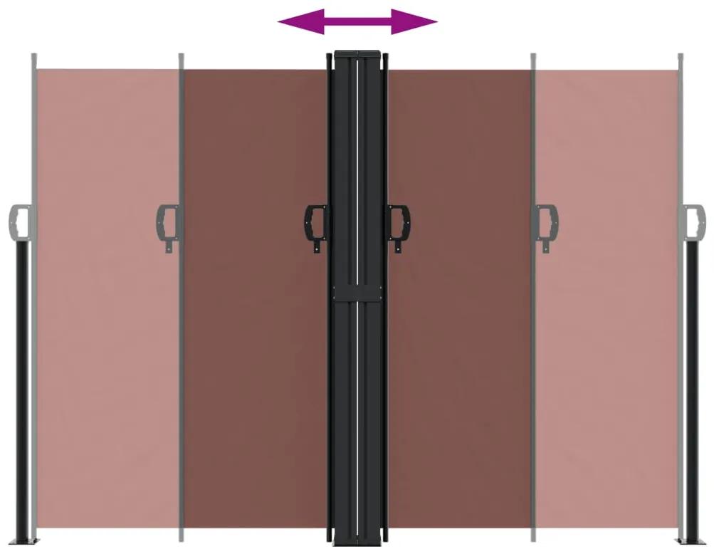 Zatahovací boční markýza hnědá 180 x 600 cm,  4004839