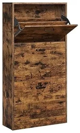 Botník výklopný rustikální hnědá, 120 x 60 x 24 cm LBC030X01V1