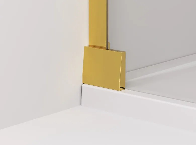 Sanswiss CADURA CA13 G+D sprchový kout čtvercový 90x90 cm Profil: Zlatá, Sklo: Hladké čiré, Rozměr: 90x90 cm