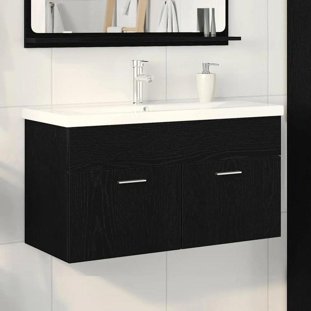 Koupelnová skříň Černý dub 90 x 38,5 x 46 cm Kompozitní dřevo 3333138