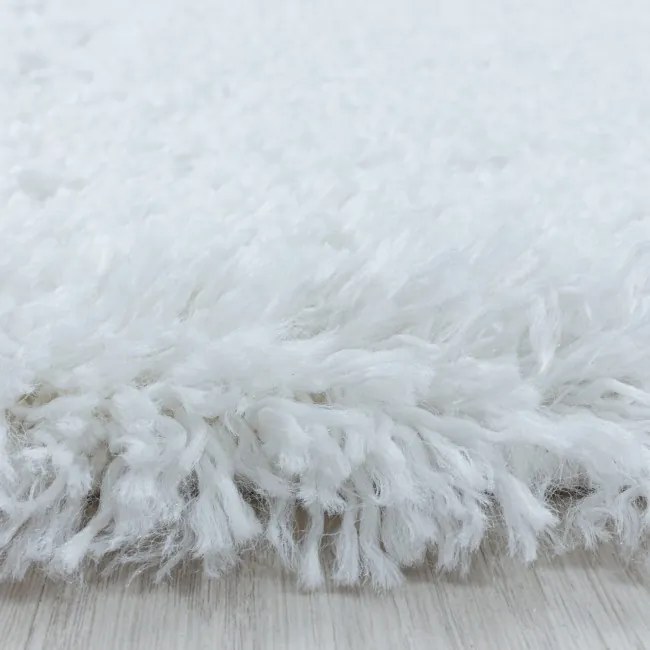 Koberec Fluffy Super Soft bílý kruh