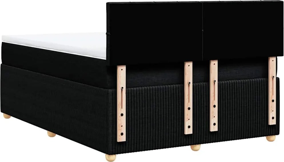 Box spring postel s matrací černá 140 x 190 cm textil 3287453