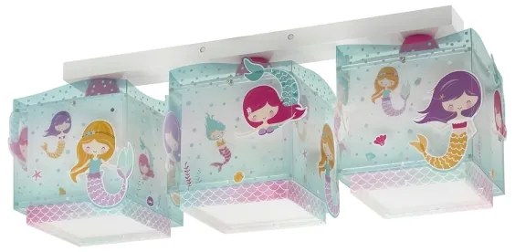 Dalber 63443 - Dětské stropní svítidlo MERMAIDS 3xE27/60W/230V