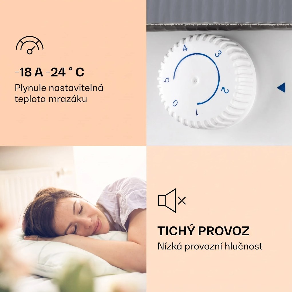 Klarstein Garfield, mrazák, mrazicí prostor, 35 l, 65 W, 4 hvězdičky, 2 úrovně