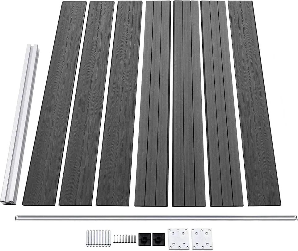 Set plotového dílce WPC 526 x 146 cm černý 3070460