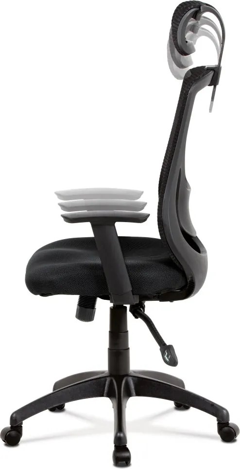 Kancelářská ergonomická židle ALBERT — látka, černá