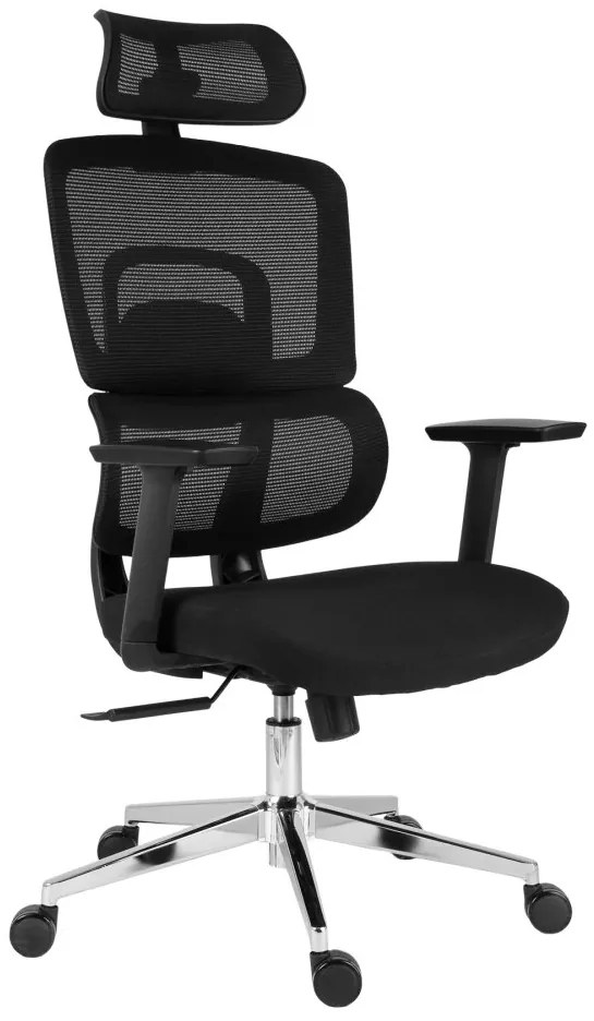 Ergonomická kancelářská židle ERGODO KENDOR - černá síťovina / nosnost 150 kg