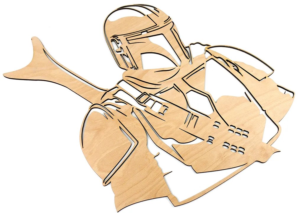 Živá Zeď Dřevěná nástěnná dekorace Star Wars Mandalorian