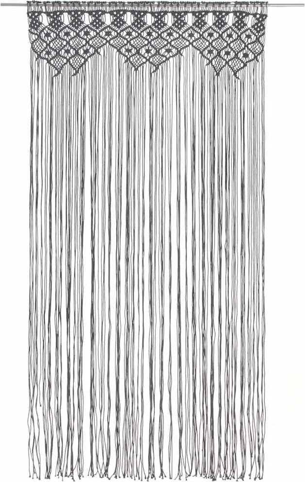 Macramé závěs antracitový 140 x 240 cm bavlna 323995