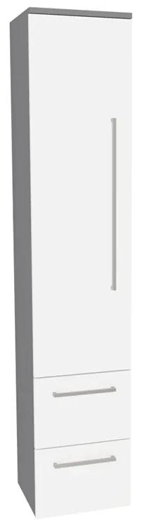Mereo Bino, koupelnová skříňka vysoká 163 cm, levá, Multidecor, Šedý Supermat CN697SEDA