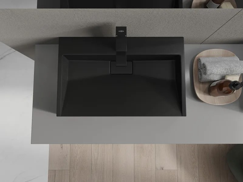 Mexen Ava umyvadlo na desku z konglomerátu 1/O 60 x 38 cm, černé - 23016071