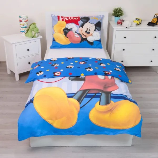 Jerry Fabrics Povlečení Mickey 004 Hello 140x200, 70x90 cm