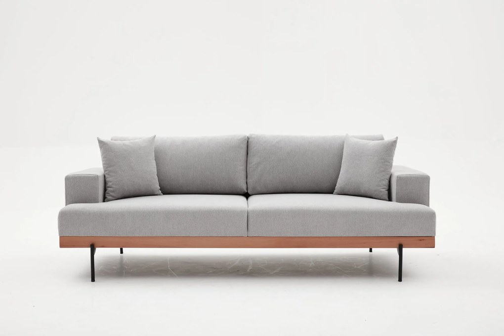 Hanah Home Třímístná pohovka LIVA šedá 227 cm 825BLC2820