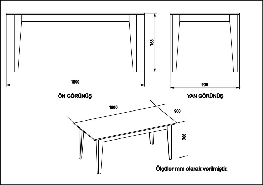 Jídelní stůl LORENZ 90 cm černá/hnědá