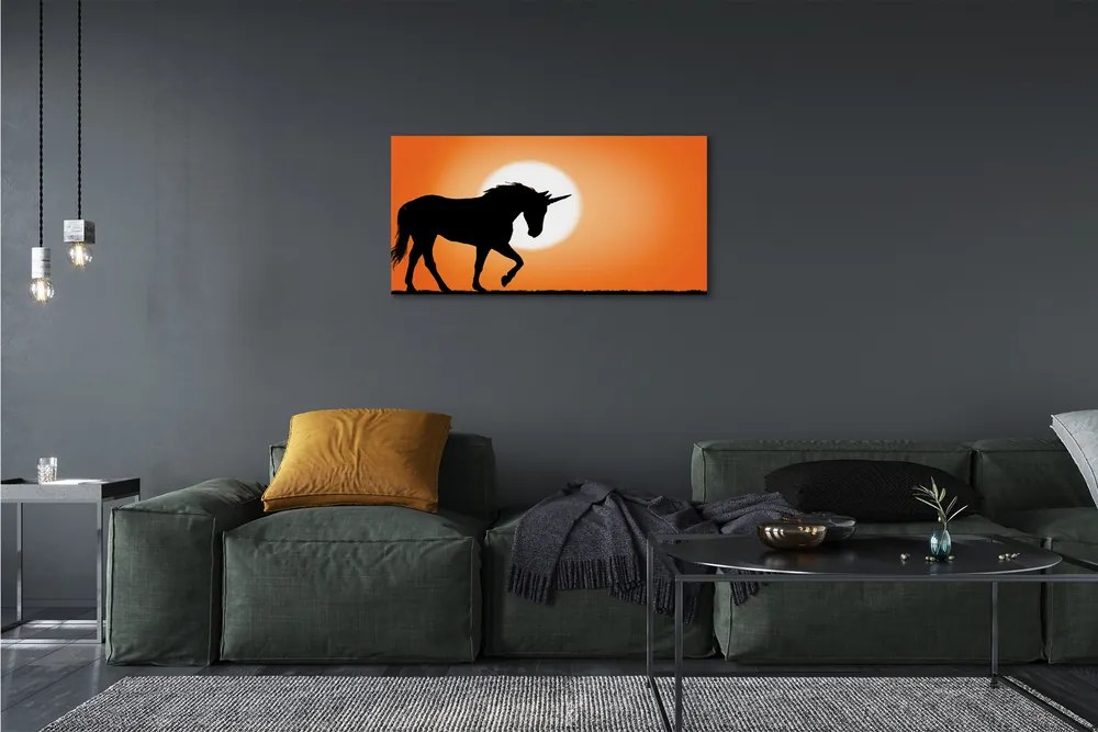 Obrazy na plátně Sunset Unicorn 120x60 cm