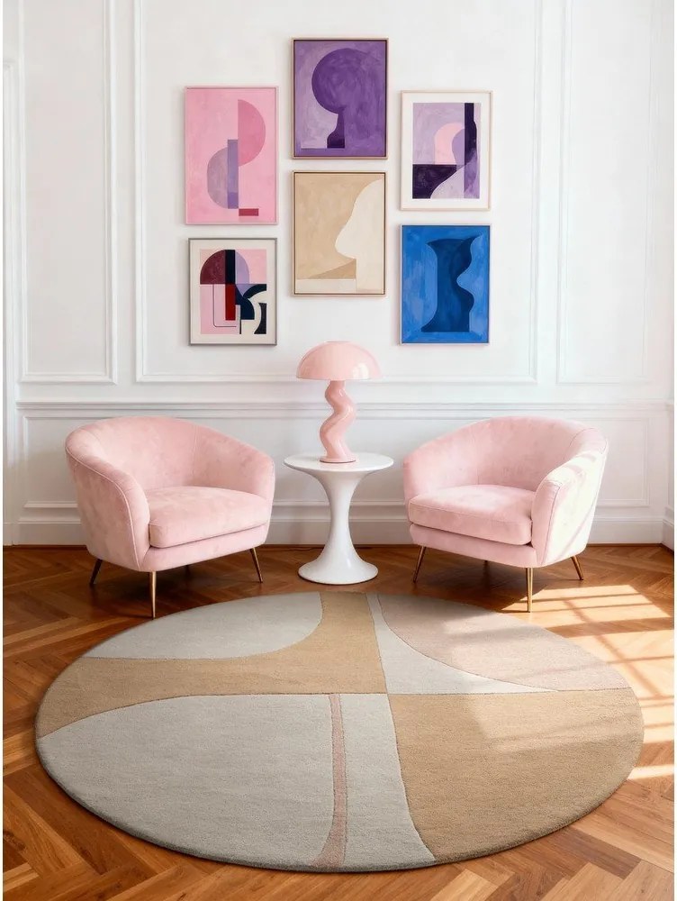 Ručně tkaný vlněný kulatý koberec ø 160 cm Westminster Windmill – Ted Baker