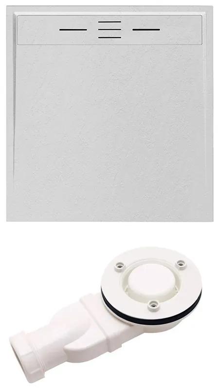 BPS-koupelny Čtvercová akrylátová sprchová vanička HYD-SSV-DEKO 100x100 bílá