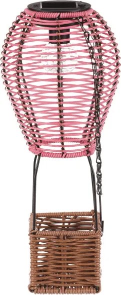 Solární lucerna balón s LED osvětlením PLA113 PINK-S