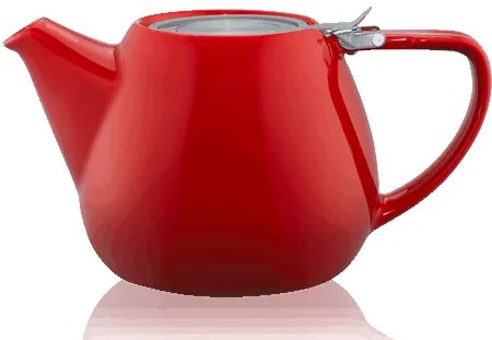 Kusmi Tea Keramická čajová konvice T.Totem s filtrem, 1,1 l, červená