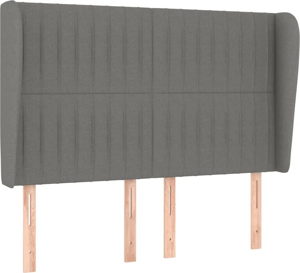 Box spring postel s matrací tmavě šedá 140x200 cm textil 3128126