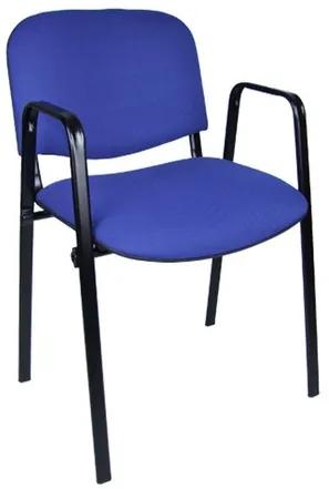 Konferenční židle ISO s područkami C14 - modro/čerbý