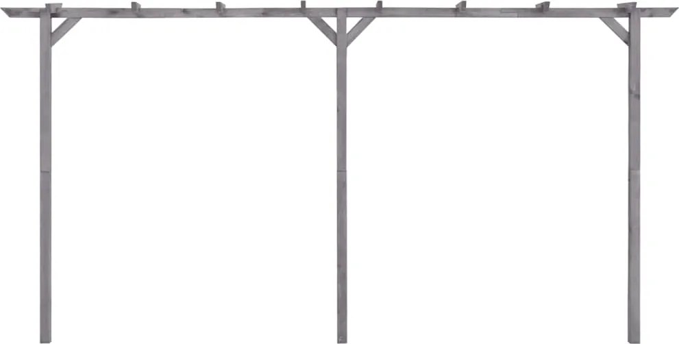 Zahradní pergola šedá 400 x 40 x 205 cm impregnovaná borovice 313568