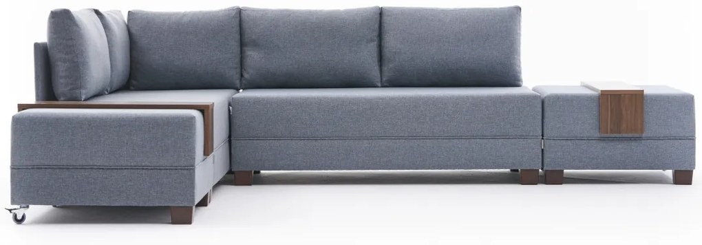 Hanah Home Rohová pohovka FLY modrá levá 280 cm 825BLC2670