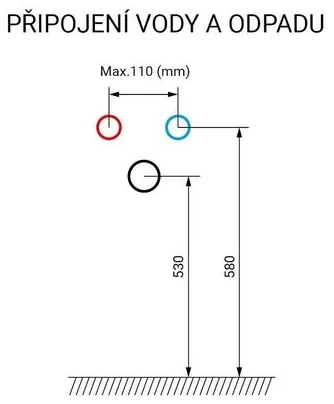 EBS Nevio Skříňka umyvadlová 101 cm, bílá lesk S_NEVIO101BBU