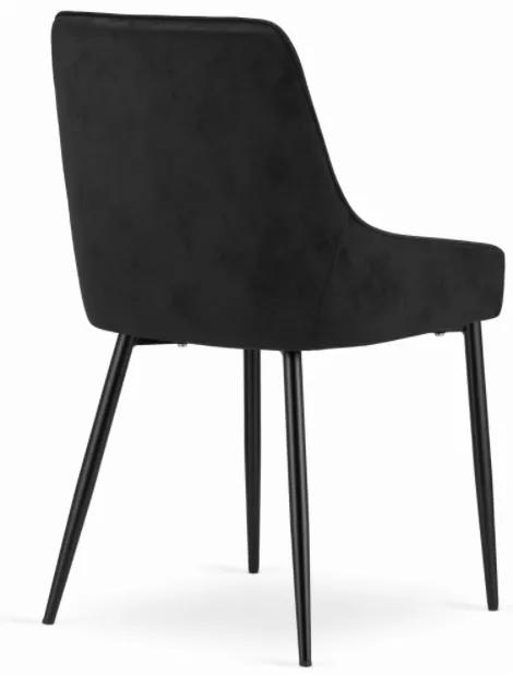 Sametová židle Berlin černá