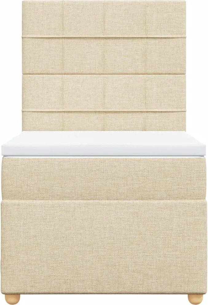 Box spring postel s matrací krémová 90x190 cm textil 3291140