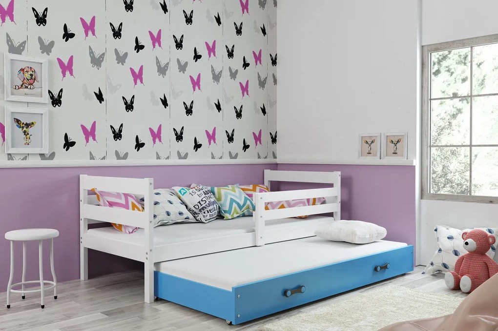 BMS Group Dětská postel s výsuvnou přistýlkou ERYK bílá Velikost postele: 200x90 cm, Barva šuplíku: Bílá