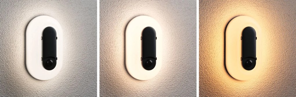 P 94958 LED venkovní nástěnné svítidlo Elunor pohybové čidlo IP65 podlouhlé 122x212mm 2200 - 4000K 18,5W 230V antracit/bílá polykarbonát - PAULMANN