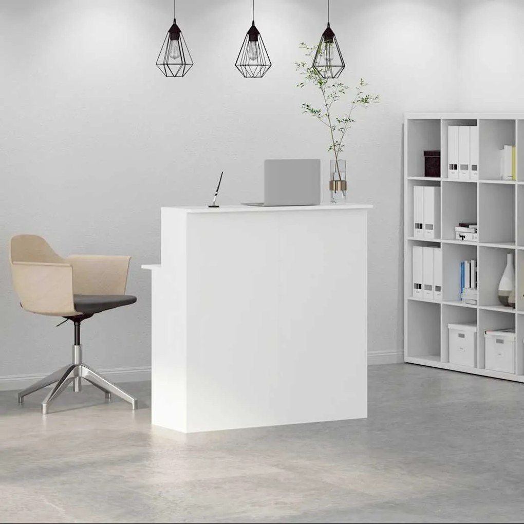 Recepční Stůl Bílý 100X50X103,5 Cm Kompozitní Dřevo