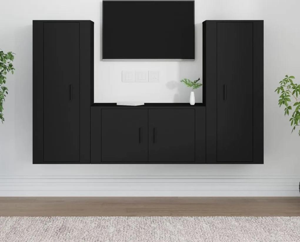 vidaXL 3dílný set TV skříněk kompozitní dřevo [3188750] Barva: Betonová šedá