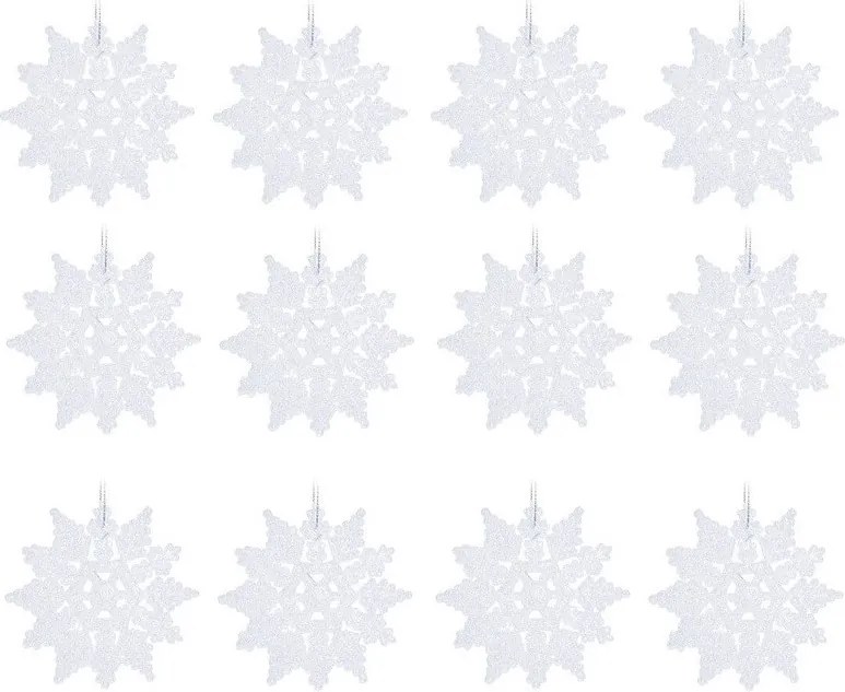 Sada vánočních vloček 12 ks