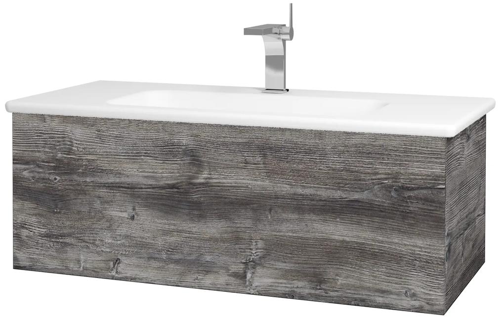 Dřevojas Koupelnová skříň VARIANTE SZZ 100 (umyvadlo Euphoria) Varianta: N01 Bílá lesk / D15 Nebraska