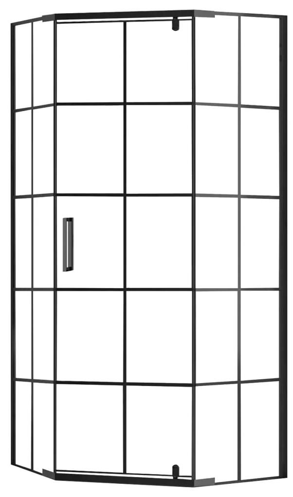 Rea Hex pětiúhelníkový sprchový kout Rozměr koutu: 80x80cm