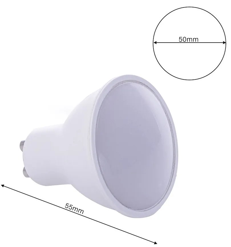 LED žárovka GU10 teplá 3000k 6,5w 510 lm