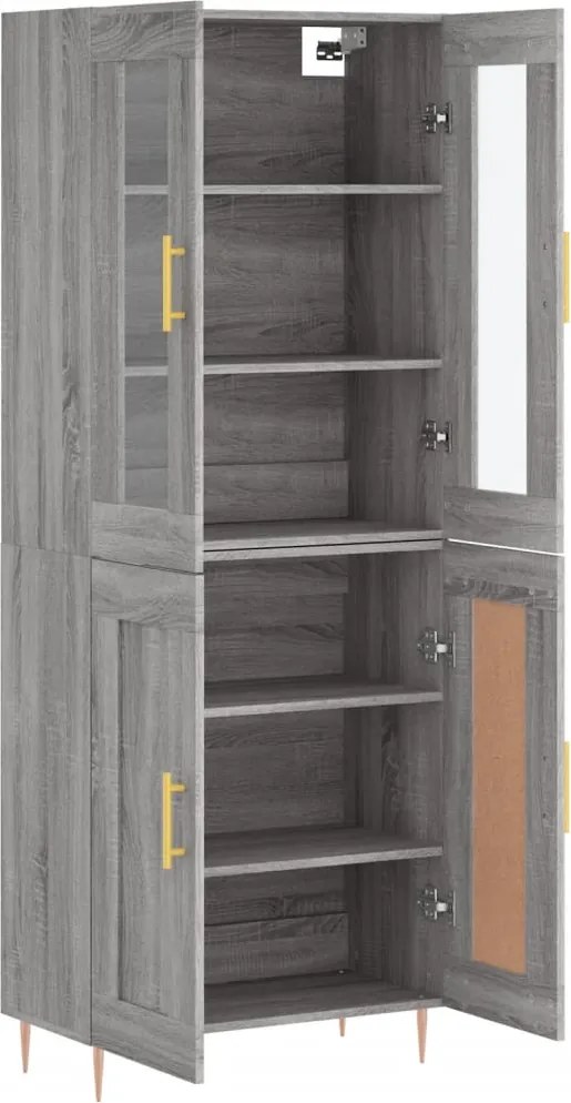 Skříň highboard šedá sonoma 69,5 x 34 x 180 cm kompozitní dřevo 3198335