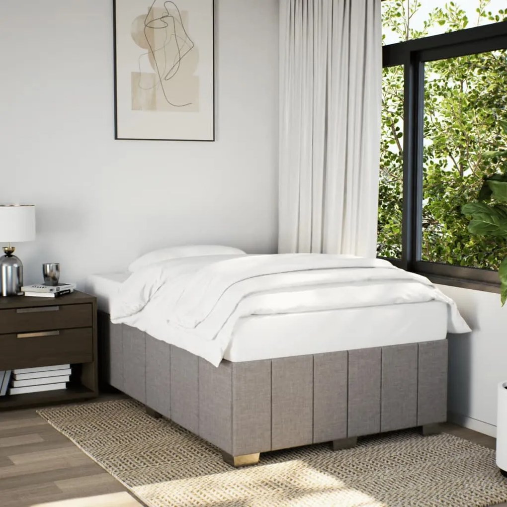 Rám postele bez matrací taupe 120x190 cm textil 3284822