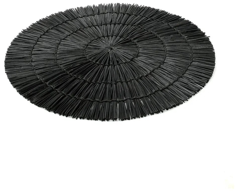 Prostírání Alang Alang Round Black 38 cm Bazar Bizar