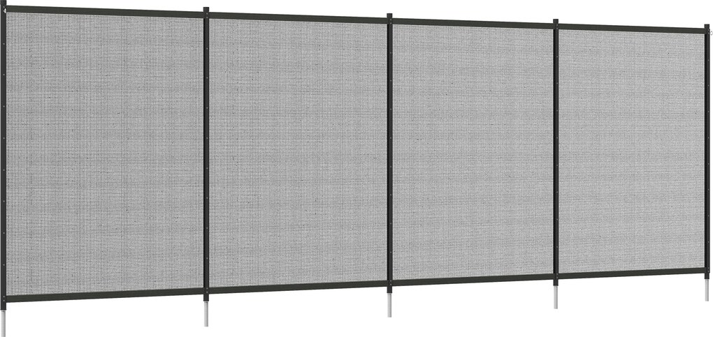 Outsunny plot pro jezírko 365 x 126 cm zahradní plot sada 4 dekorativních plotů pro bazén s podstavcem zásuvný plot pro terasu balkon pletivo černá |…