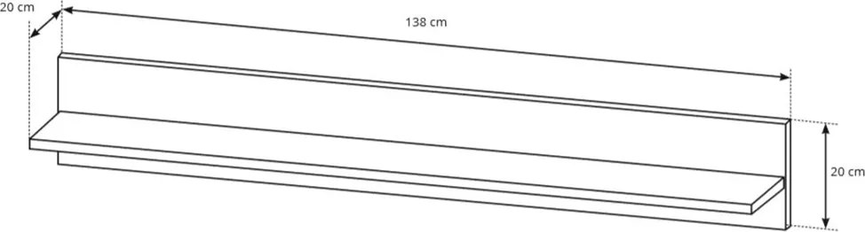 Obývací stěna ARCO | 4 díly | 270 cm | bílá mat/lesk/dub grandson