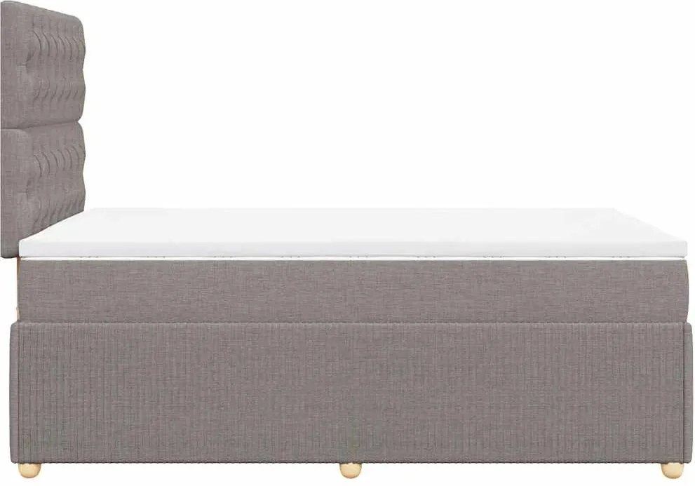 Box spring postel s matrací taupe 120x190 cm textil 3292006